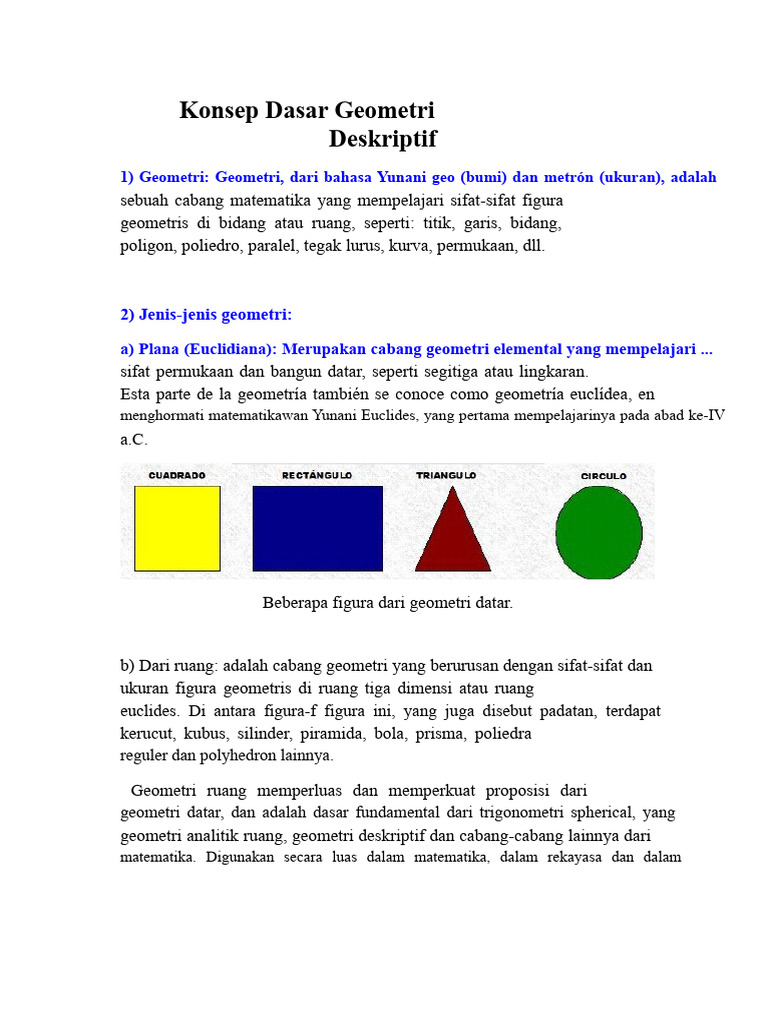 Konsep Dasar Geometri | PDF