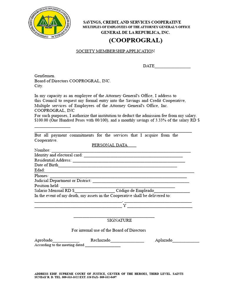 Admission Application Form | PDF