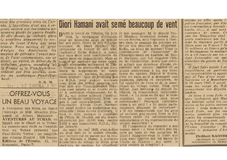 1948 Diori Hamani Avait Semé Beaucoup de Vent | PDF