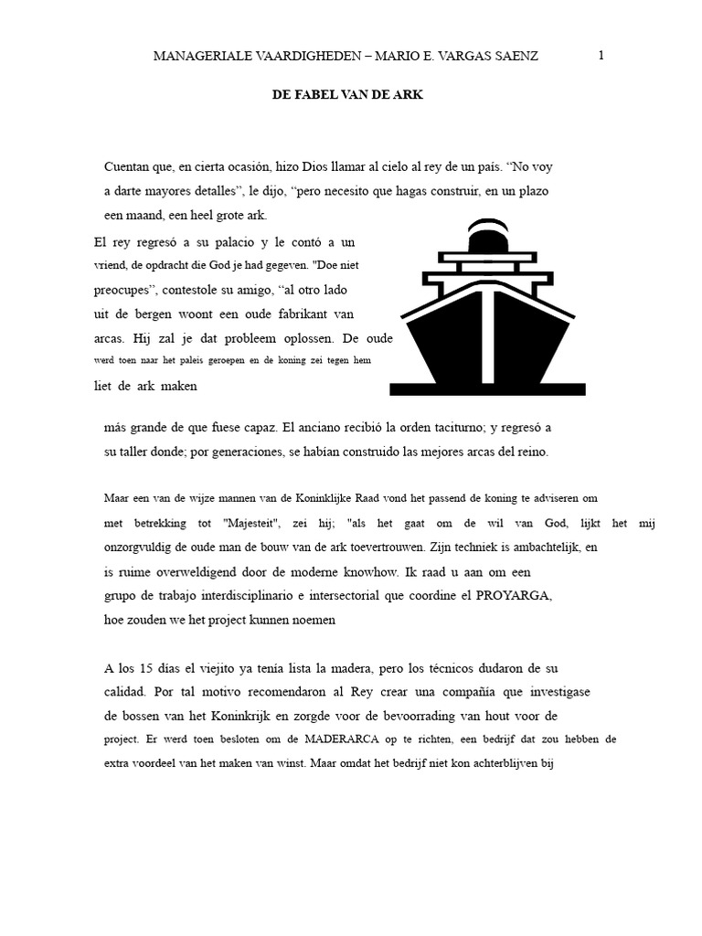 De Fabel Van de Ark | PDF