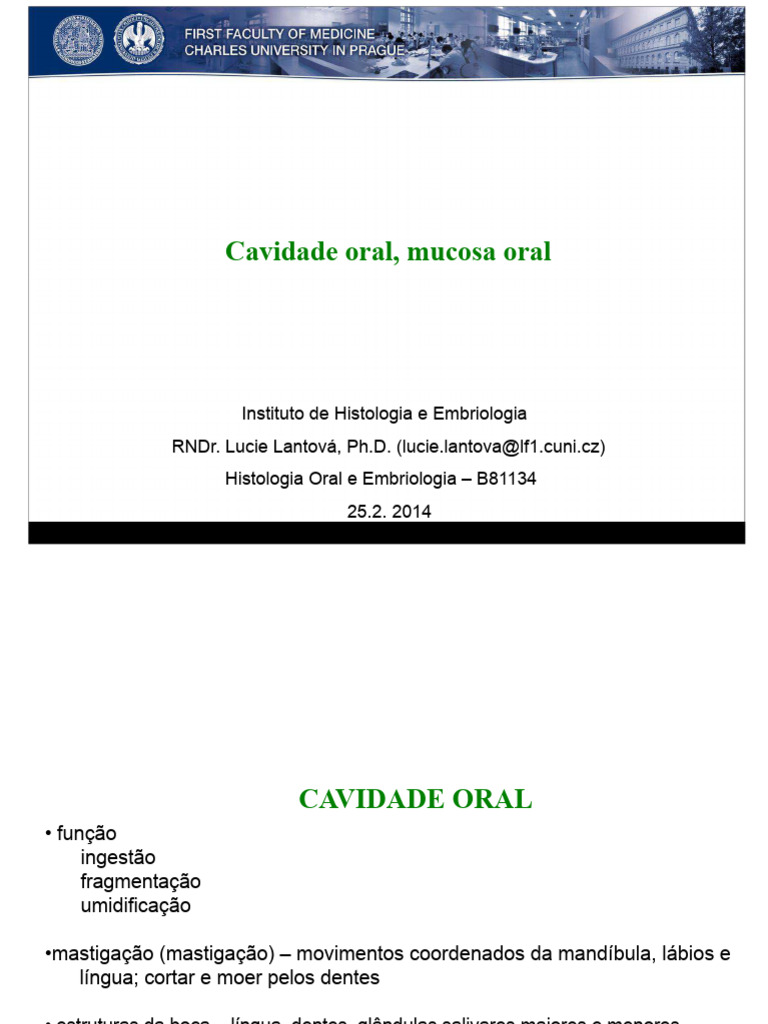 Estruturas e Funções da Cavidade Oral | PDF | Boca | Língua