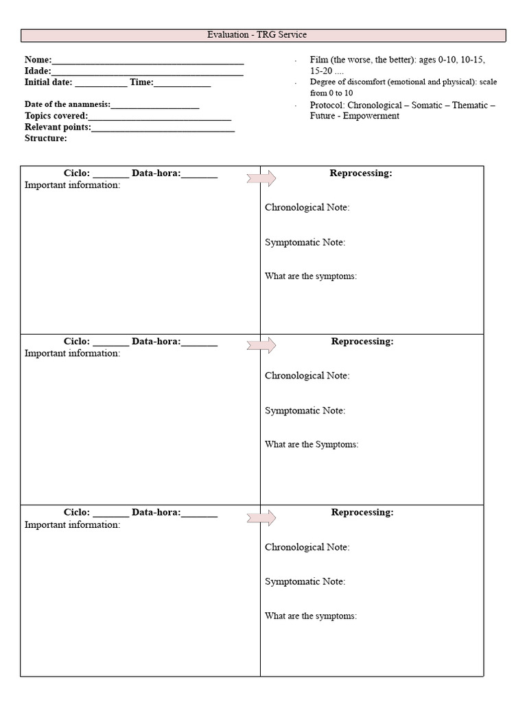 Evaluation Form TRG | PDF | Diseases And Disorders | Mental Health