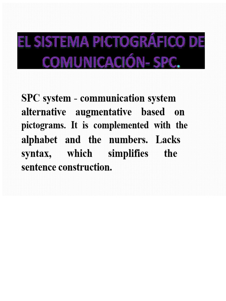 The Pictographic System | PDF | Word | Syntax