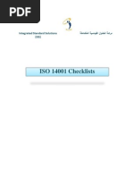ISO 14001 Checklist | PDF | Regulatory Compliance | Audit