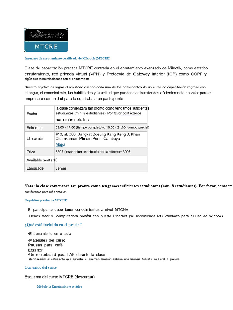 MTCRE - Página de Detalle.pdf | PDF | Red privada virtual | Ciencias de la Computación
