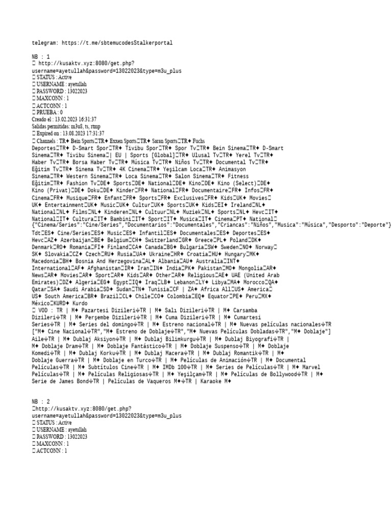 50 Xtream M3u | PDF | Medios de comunicación en masa