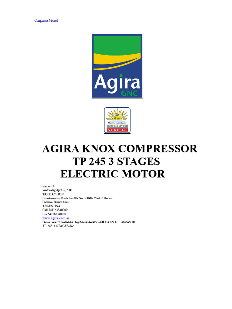 Agira Knox Manual TP 245 3 Stages Electric Motor | PDF | Heat Exchanger ...
