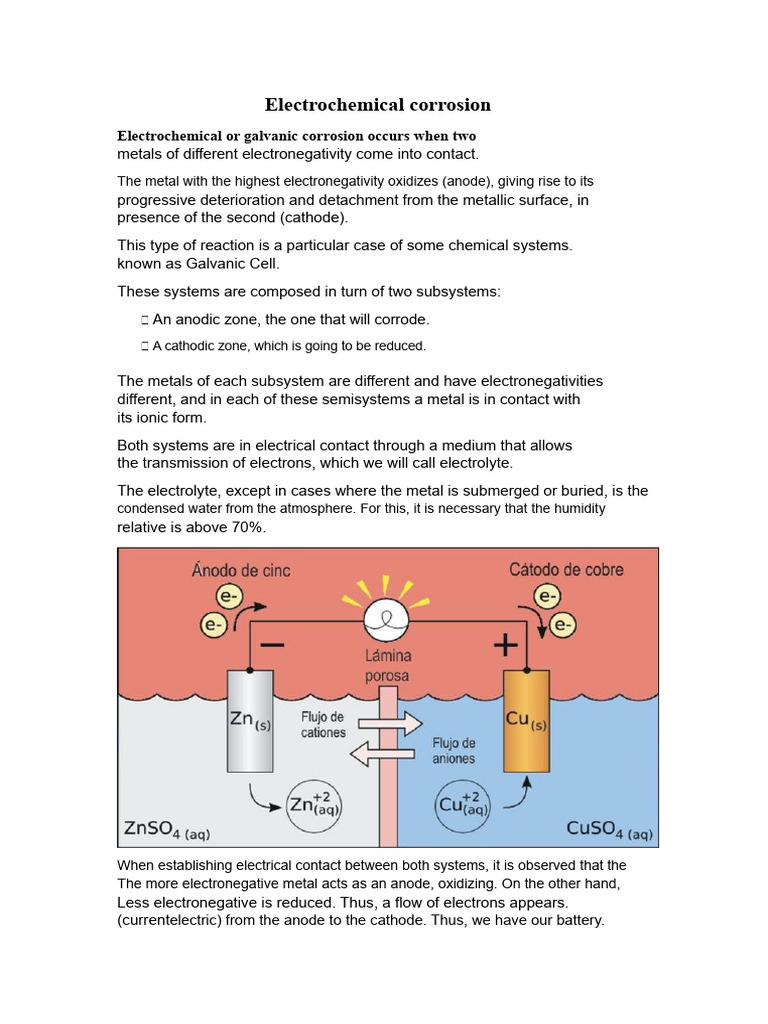 galvanic cells | PDF | Corrosion | Electrochemistry