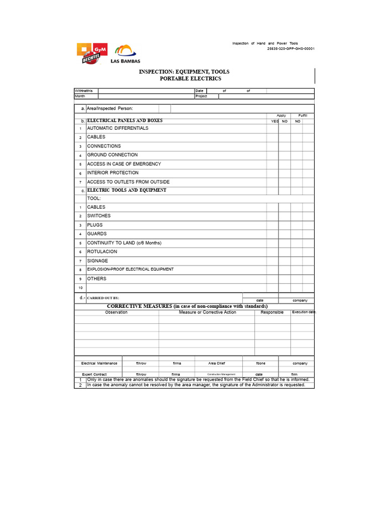 Hand and Power Tools Inspection Guide | PDF