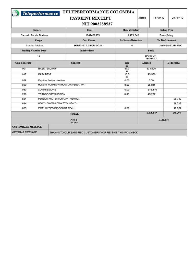 Payment Receipt 3 | PDF | Salary | Payroll