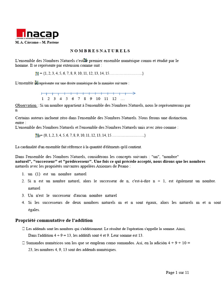 Introduction aux Nombres Naturels et Opérations | PDF | Entier naturel ...