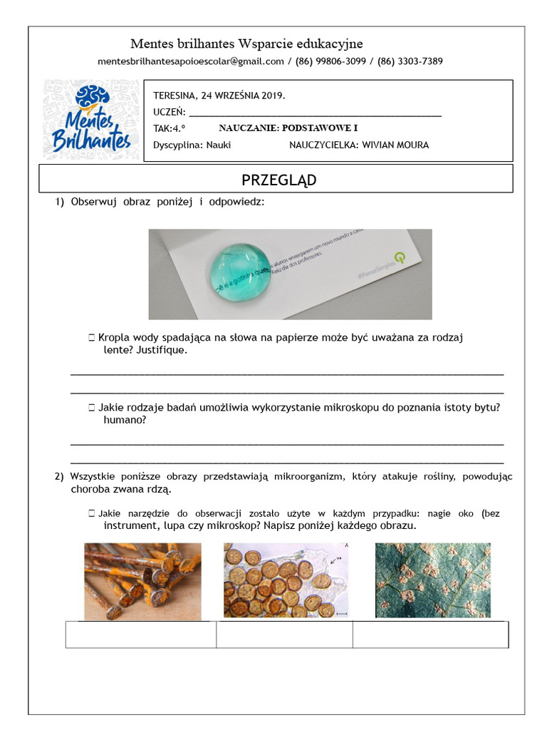 Nauka - 4. Klasa - Grzyby, Protisty, Wirusy | PDF