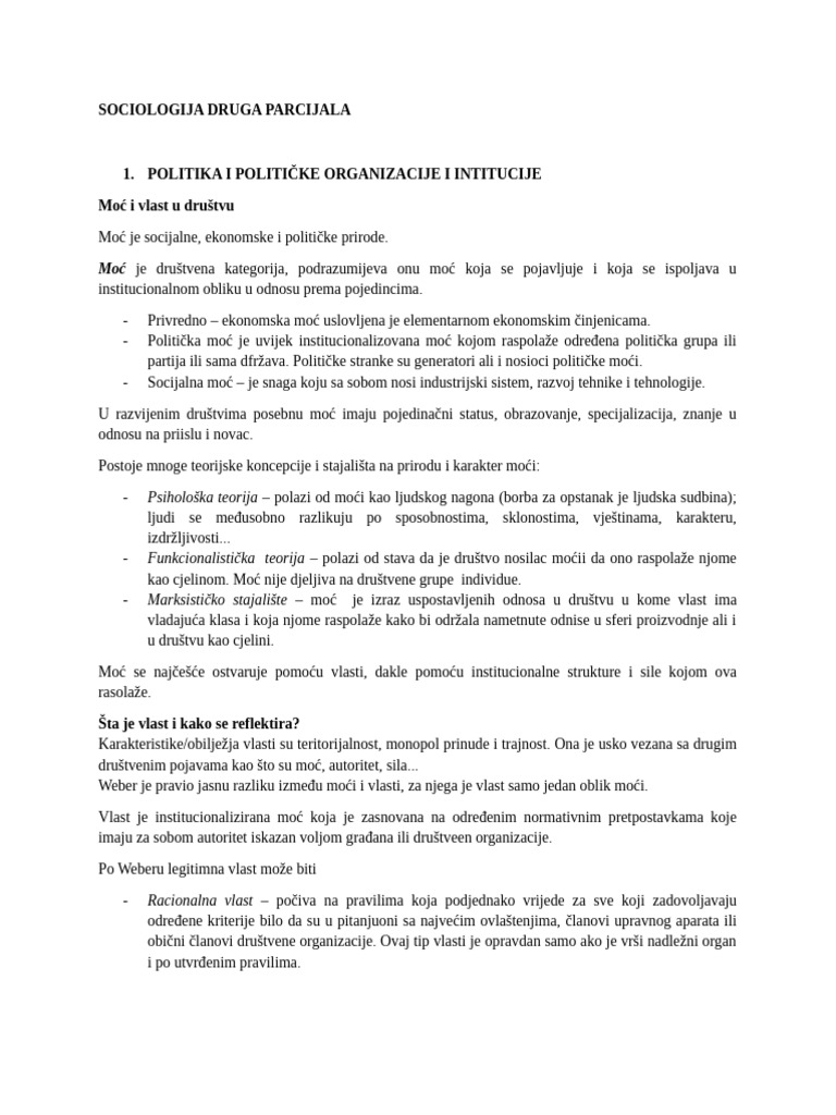 Sociologija II | PDF