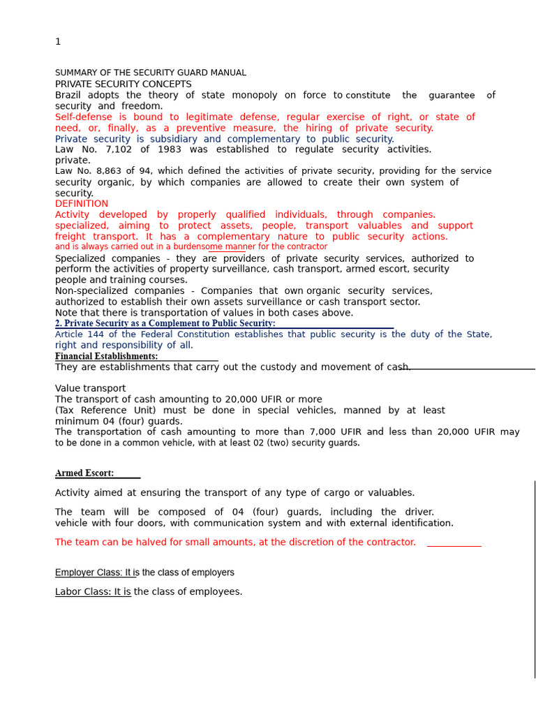 Summary Manual of The Guardian | PDF | Employment | Crimes