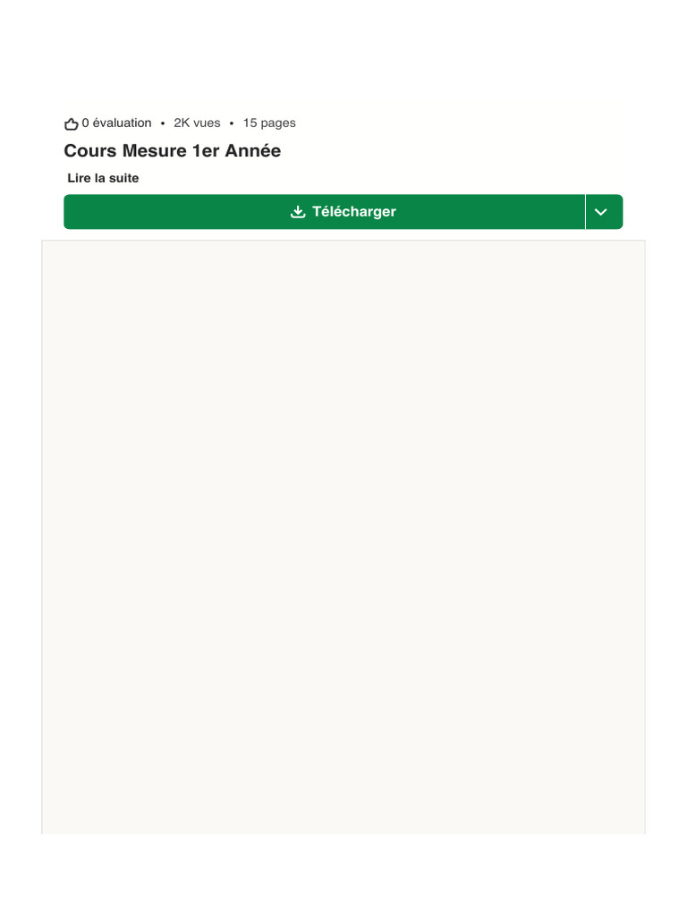 Cours de Mesure 1ère Année | PDF | Informatique