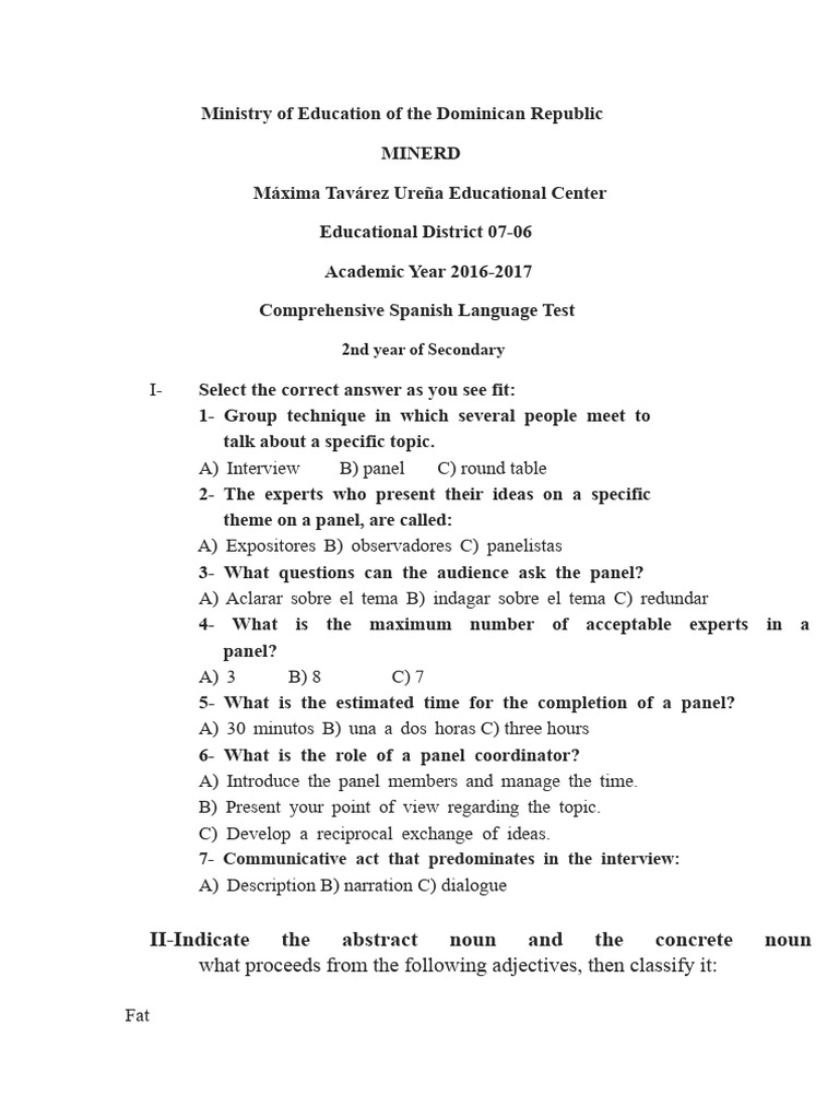 Comprehensive Test (Recovered) | PDF