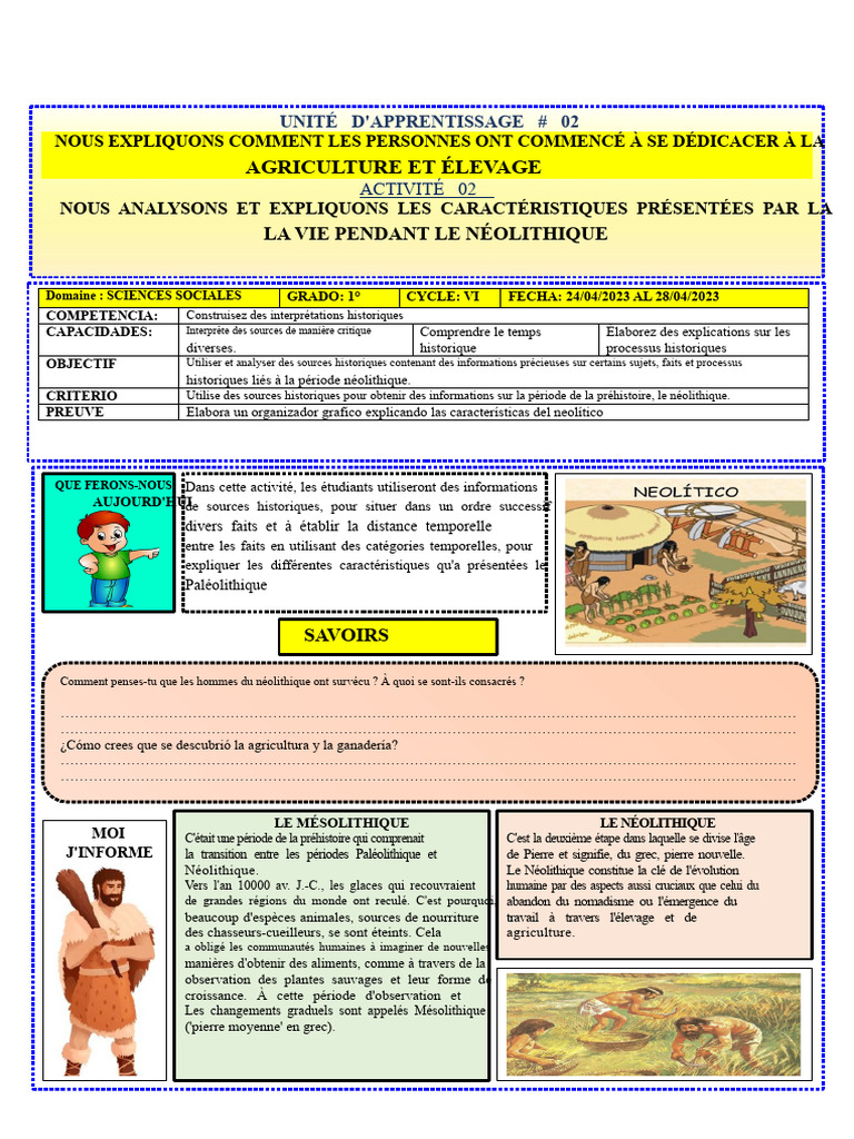 Agriculture et élevage au Néolithique | PDF | Domestication | Néolithique