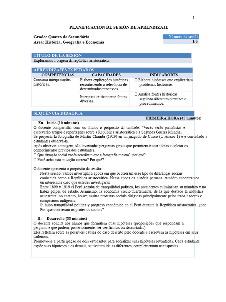 HGE - U5 - 4ª Série - Sessão 01.docx | PDF | Oligarquia | República