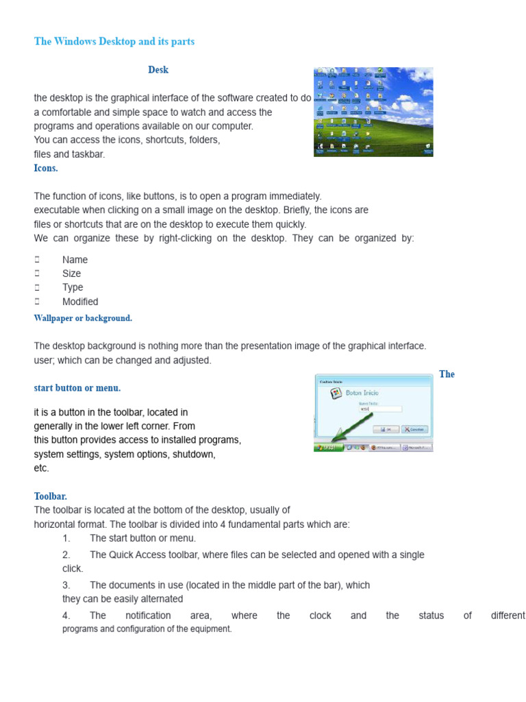 Overview of Windows Desktop Components | PDF | Icon (Computing ...