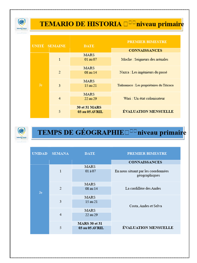 Programme scolaire primaire mars 2023 | PDF | Sciences physiques ...