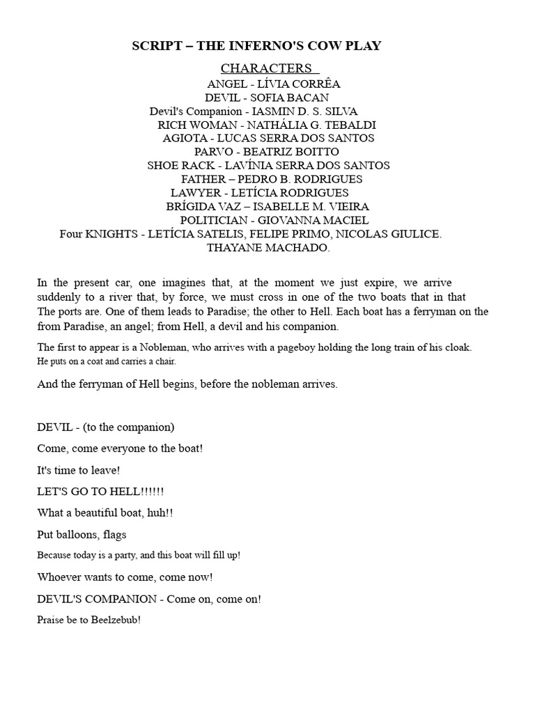 Script of The Boat of Hell | PDF | Devil | Satan