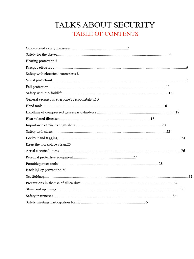 Safety Talks PDF | PDF | Fires | Forklift
