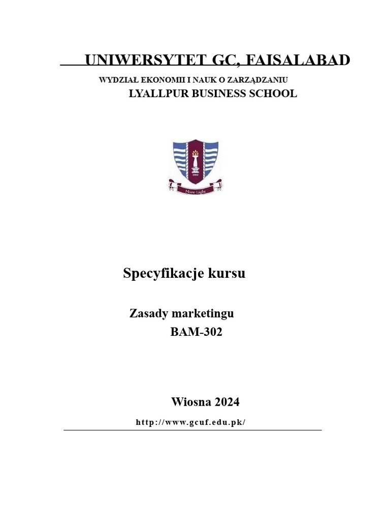 BAM 302 Zasady Marketingu | PDF