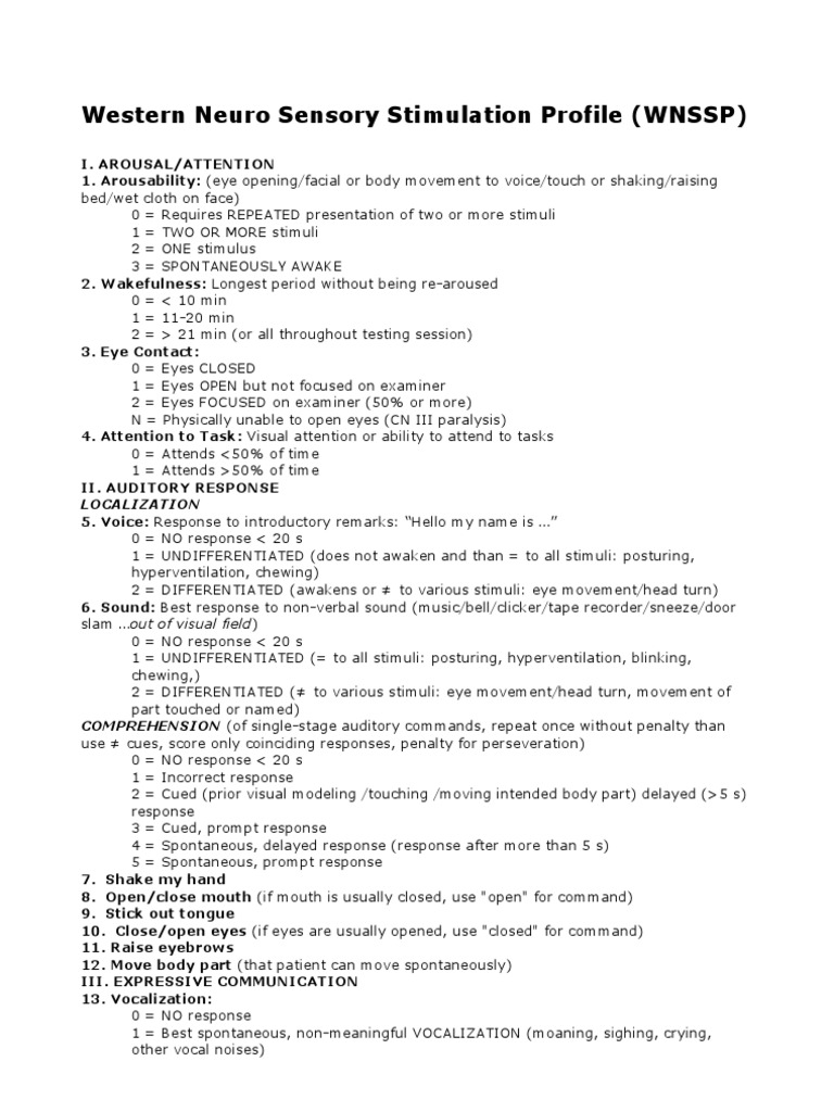 WNSSP Estimulacion Sensorial | PDF | Nonverbal Communication | Attention