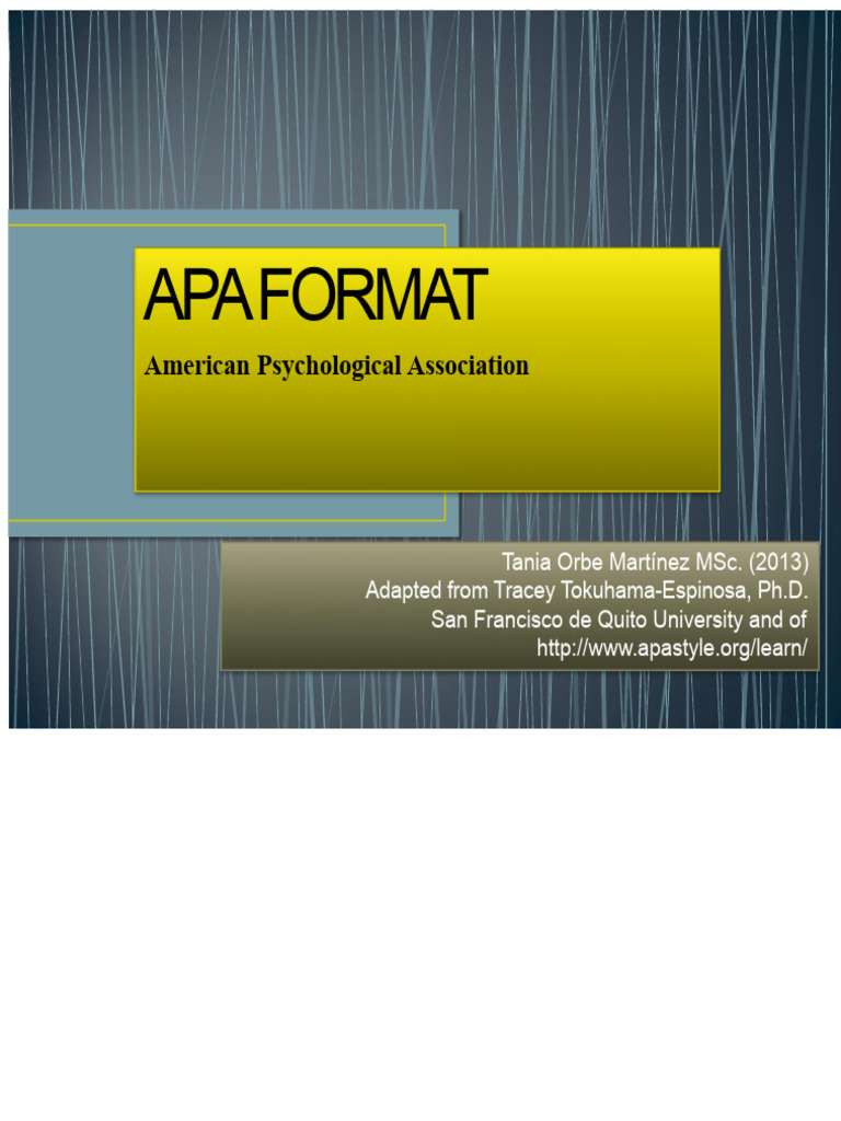 APA Format: Key Differences 5th vs 6th Editions | PDF | Apa Style ...
