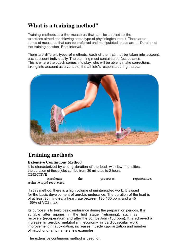 What is a training method? | PDF | Strength Training | Aerobic Exercise