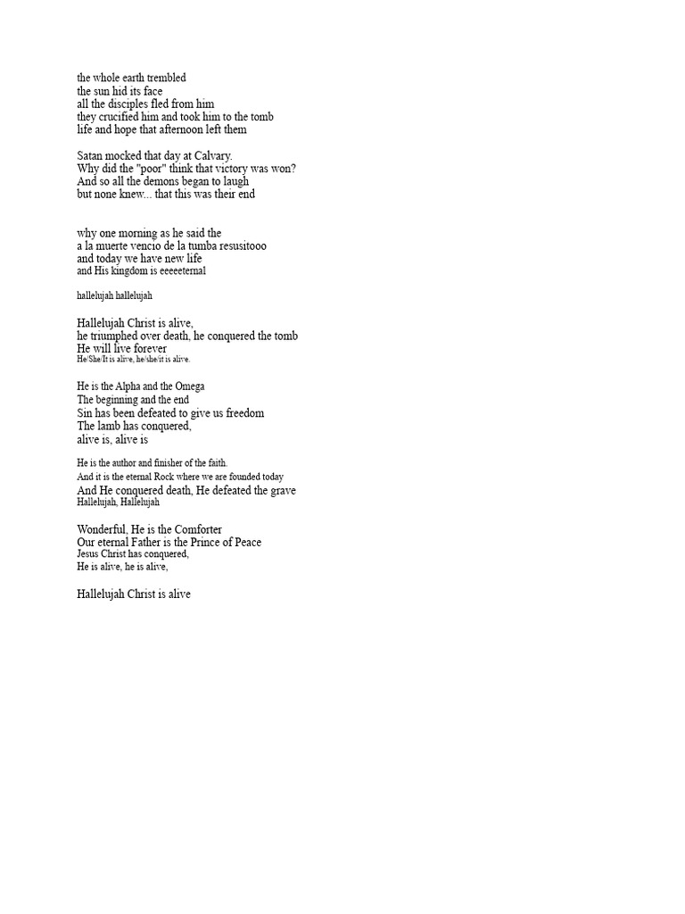 Hallelujah, Christ Is Alive. | PDF
