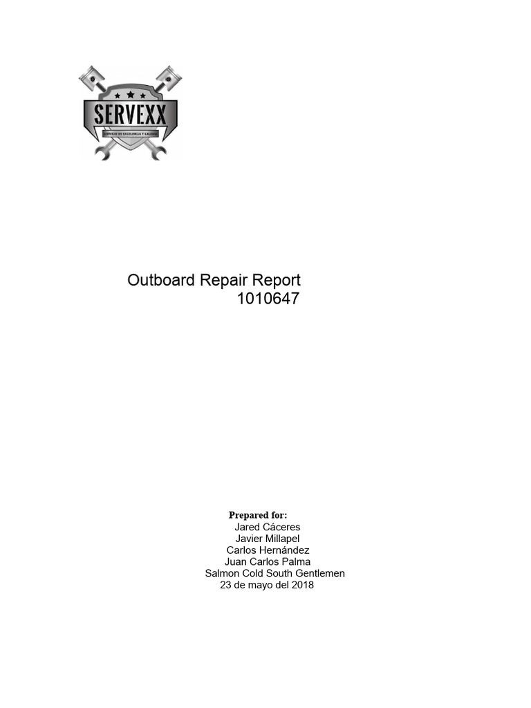 Outboard motor report | PDF | Motor Oil | Vehicle Technology