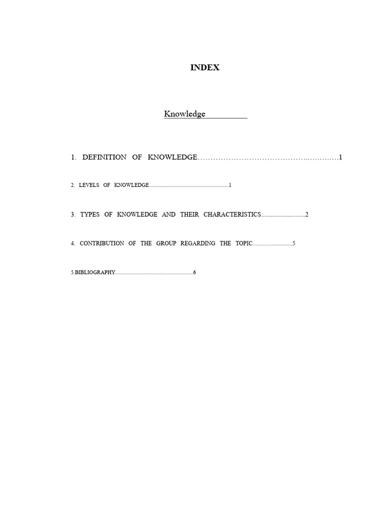 The Types of Knowledge | PDF | Knowledge | Theory