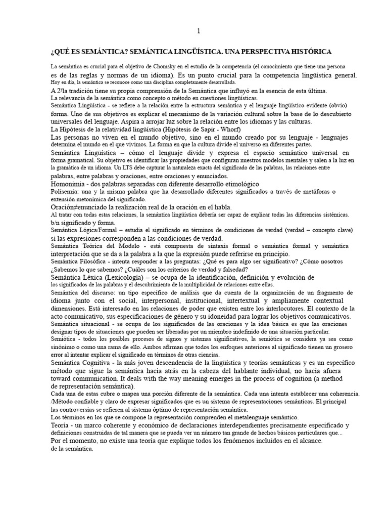 Temas de Semántica | PDF | Palabra | Lingüística