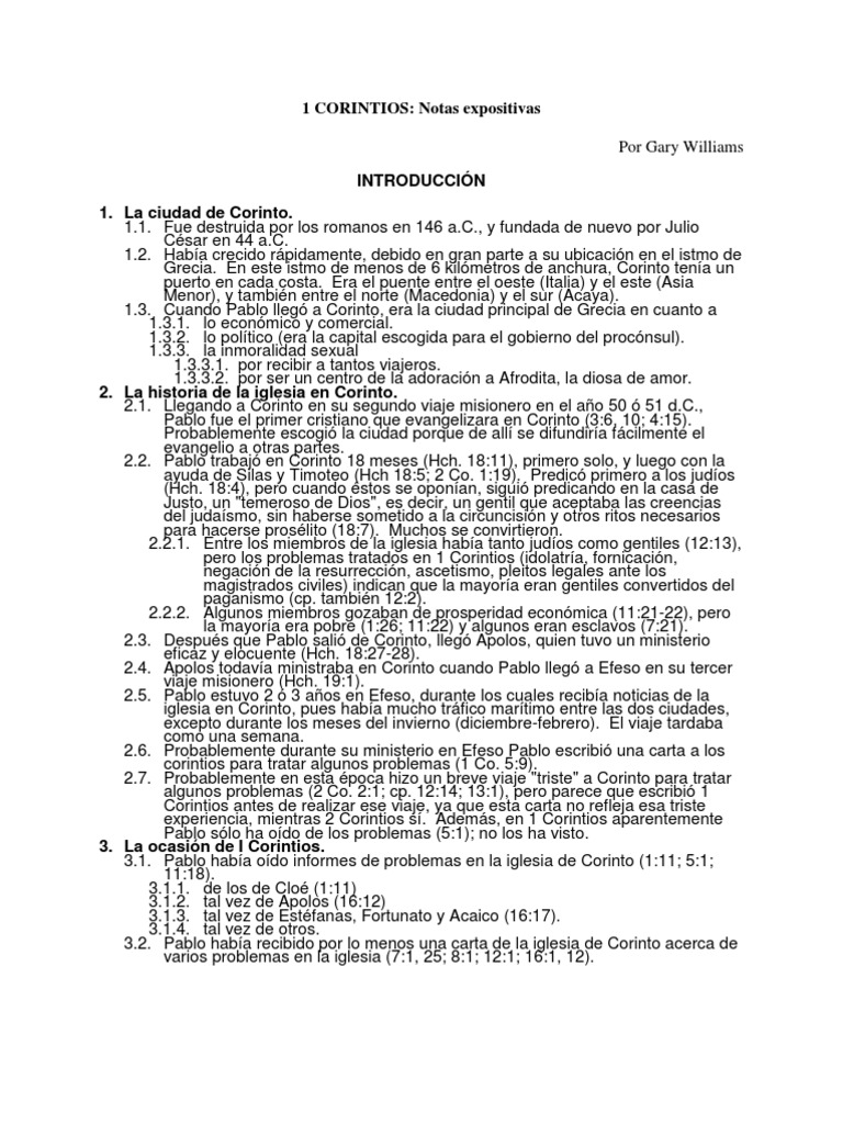 1 Corintios Notas Expositivas Completo | Descargar gratis PDF | Pablo el apóstol | Primera ...