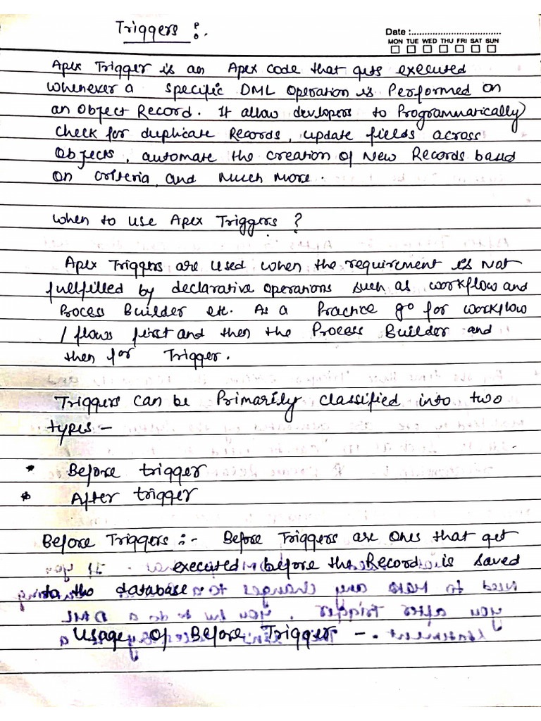 Trigger Notes | PDF