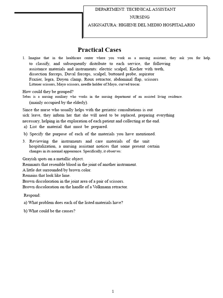 Practical Cases Topic 4 - Tcae | PDF