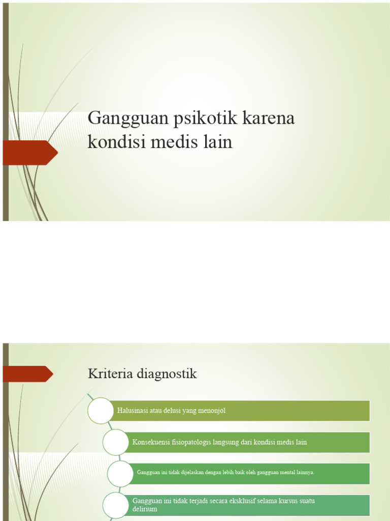 Gangguan Psikotik Akibat Kondisi Medis | PDF