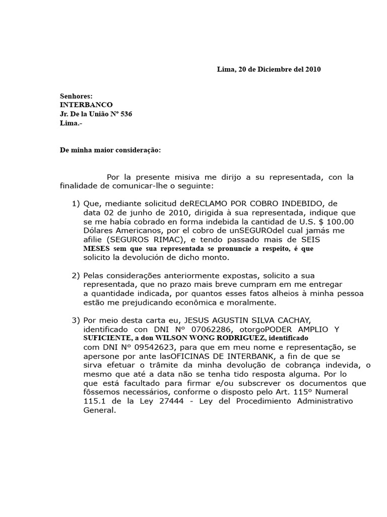 Carta ao Banco | PDF