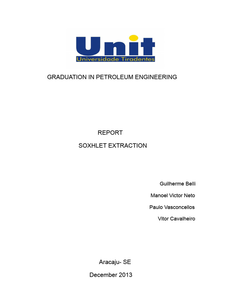 Soxhlet Extraction Report | PDF | Peanuts