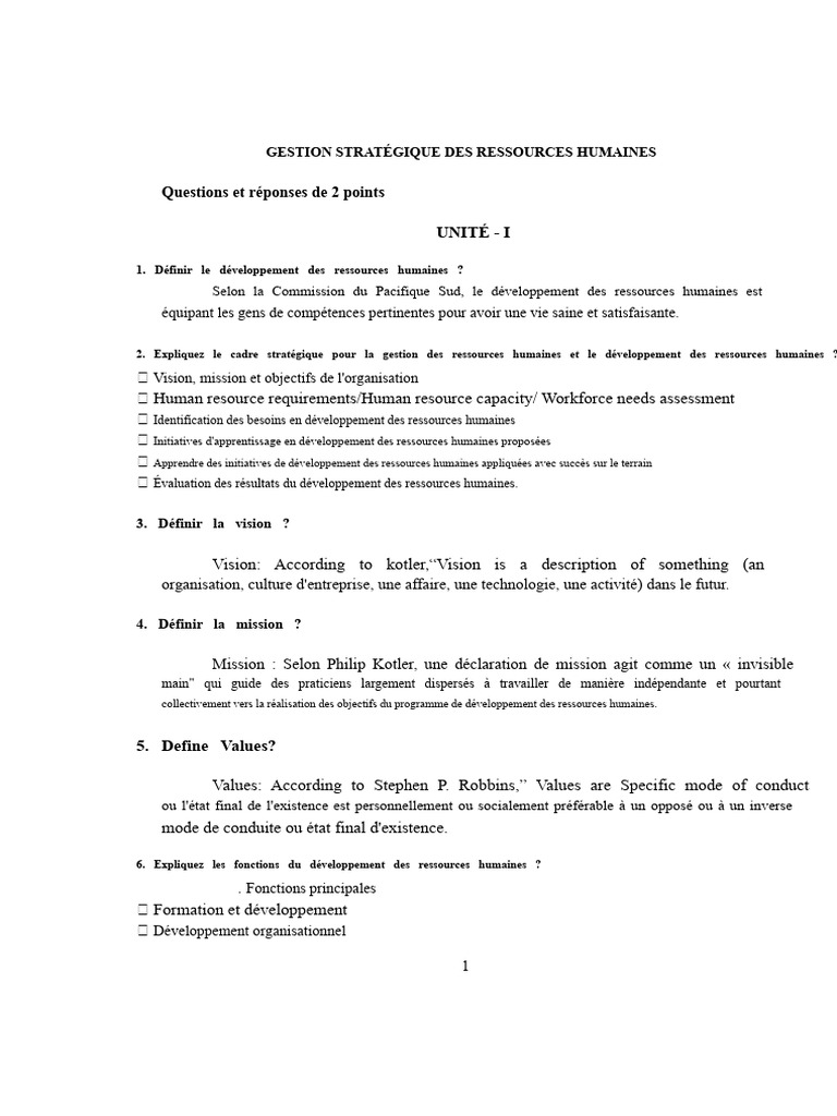 Gestion stratégique des ressources humaines | PDF | Gestion des ...