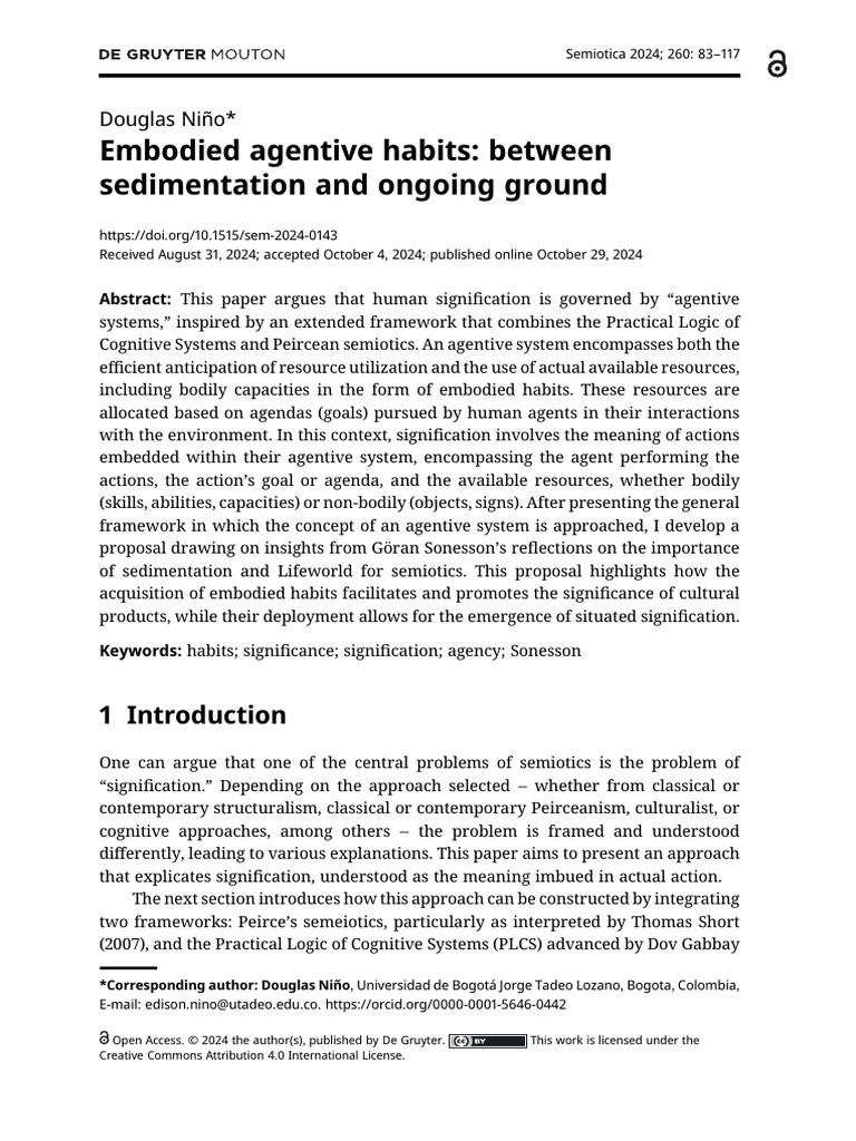 Agentive Systems and Signification | PDF | Phenomenology (Philosophy ...