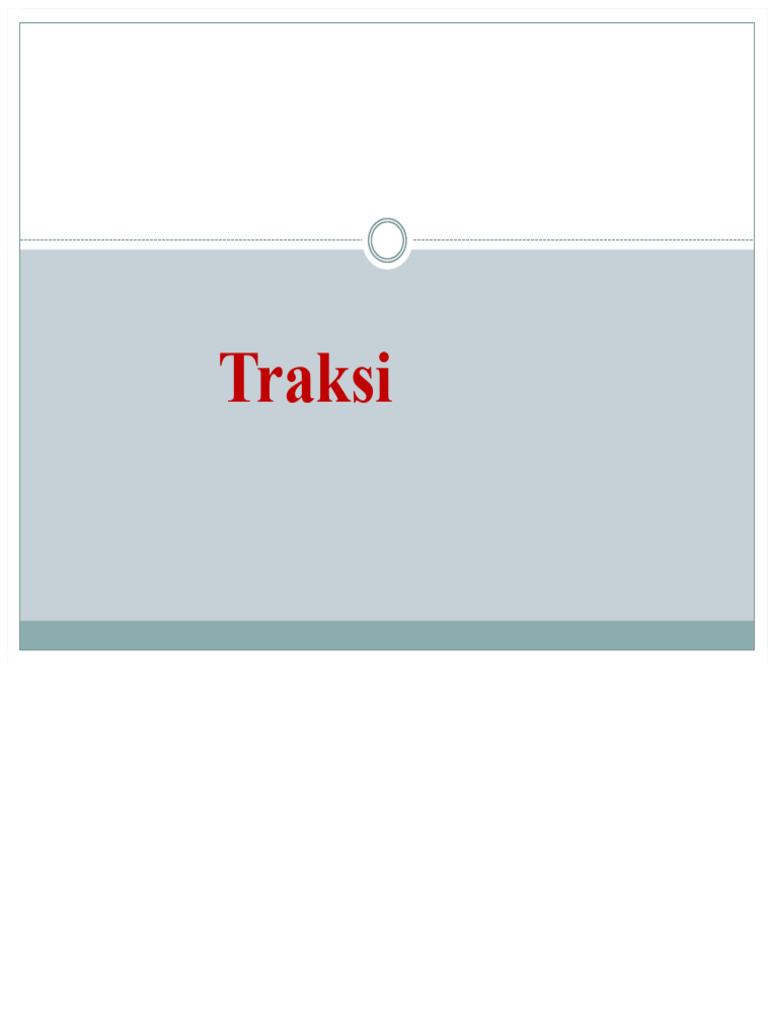 Panduan Traksi Tulang Belakang dan Servikal | PDF