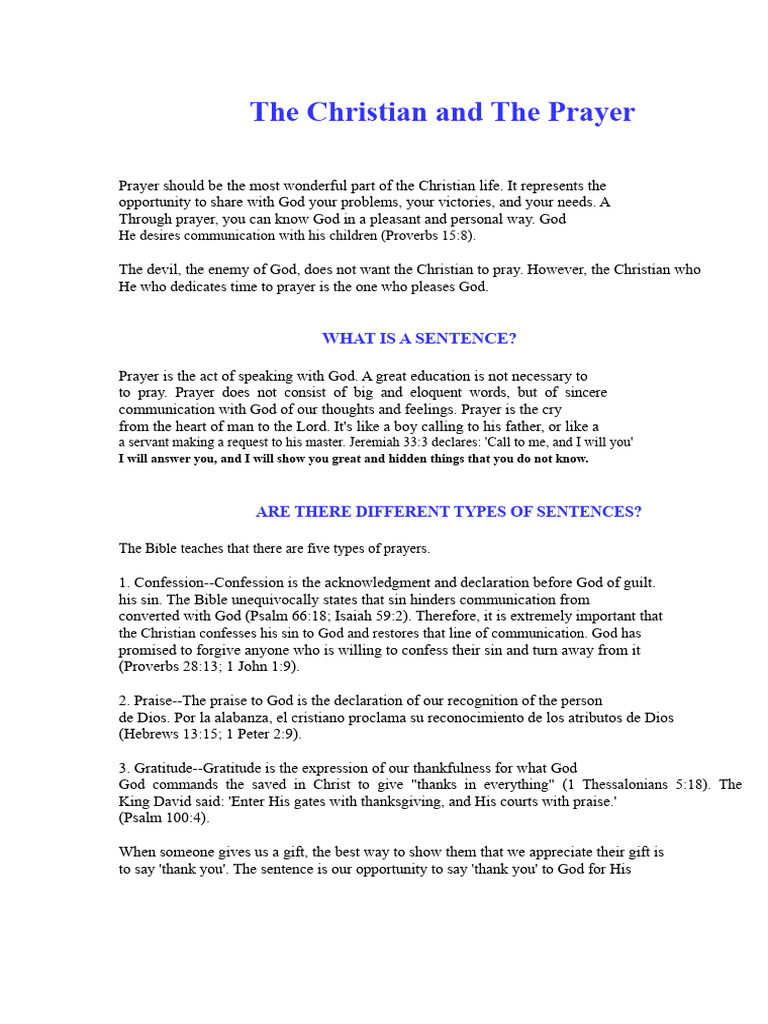 The Prayer and The Christian | PDF | Prayer | Jesus