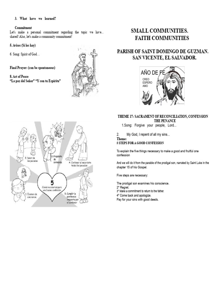 Theme 17 Sacrament of Confession Reconciliation or Penance | PDF ...