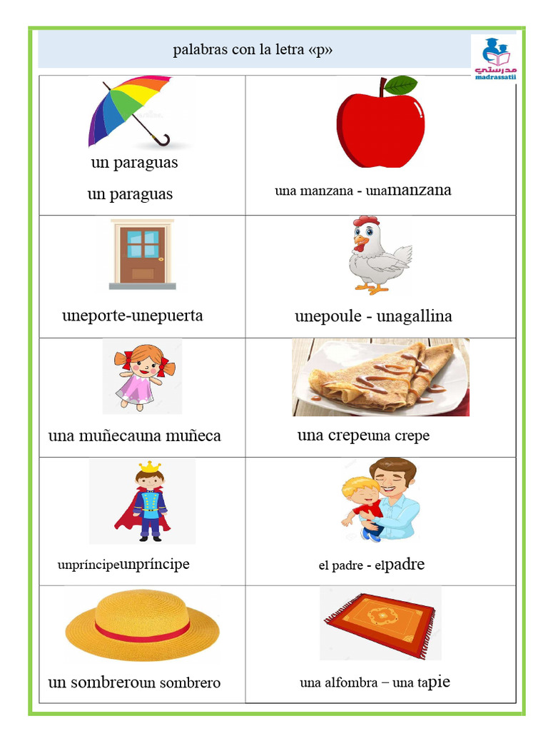 Palabras que Inician con "P" | PDF