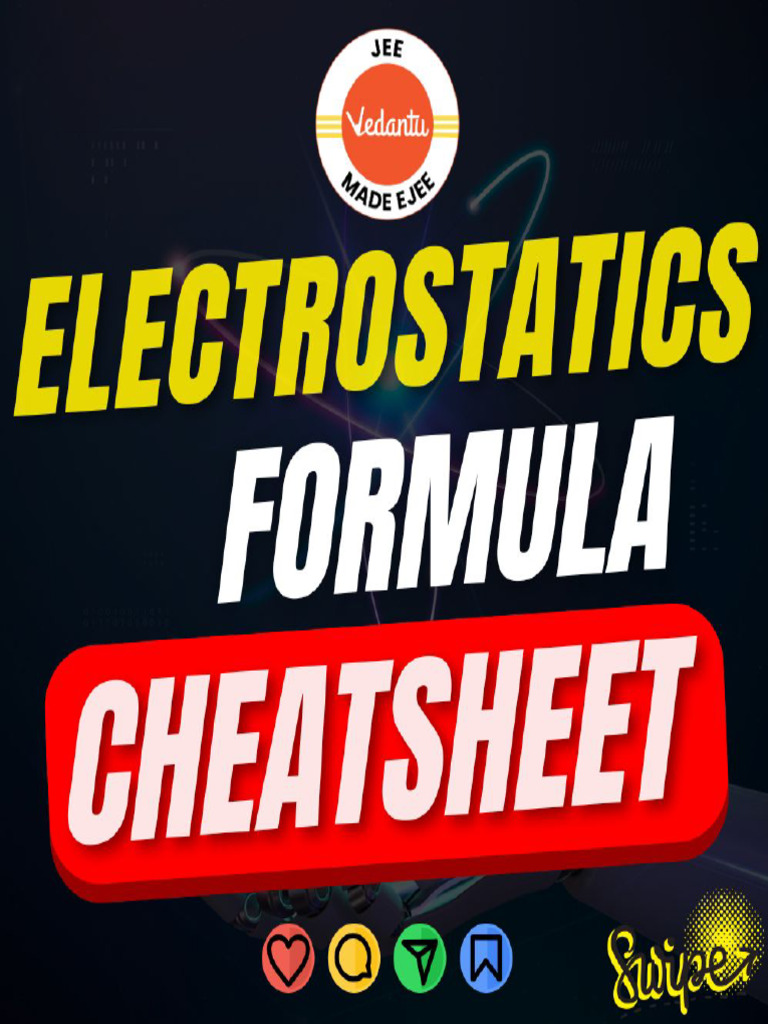 Electrostatics and Capacitance Formulas | PDF | Capacitance | Capacitor