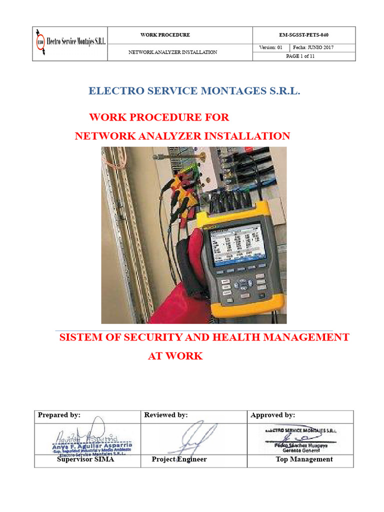 Network Analyzer Installation Procedure | PDF | Insulator (Electricity ...