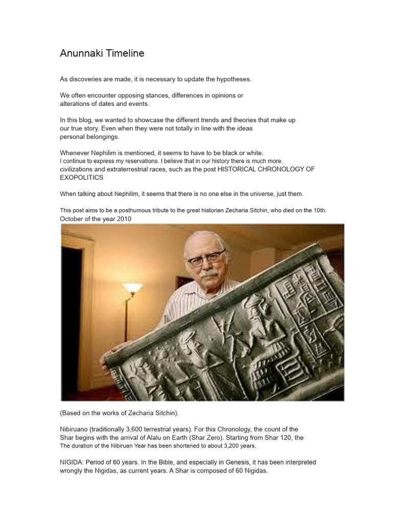 Anunnaki Chronology | PDF | Planets | Zecharia Sitchin