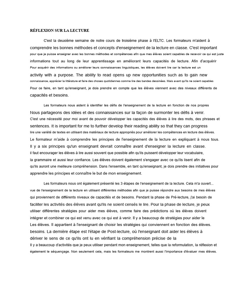 Méthodes d'enseignement de la lecture | PDF | Apprentissage | Sciences ...